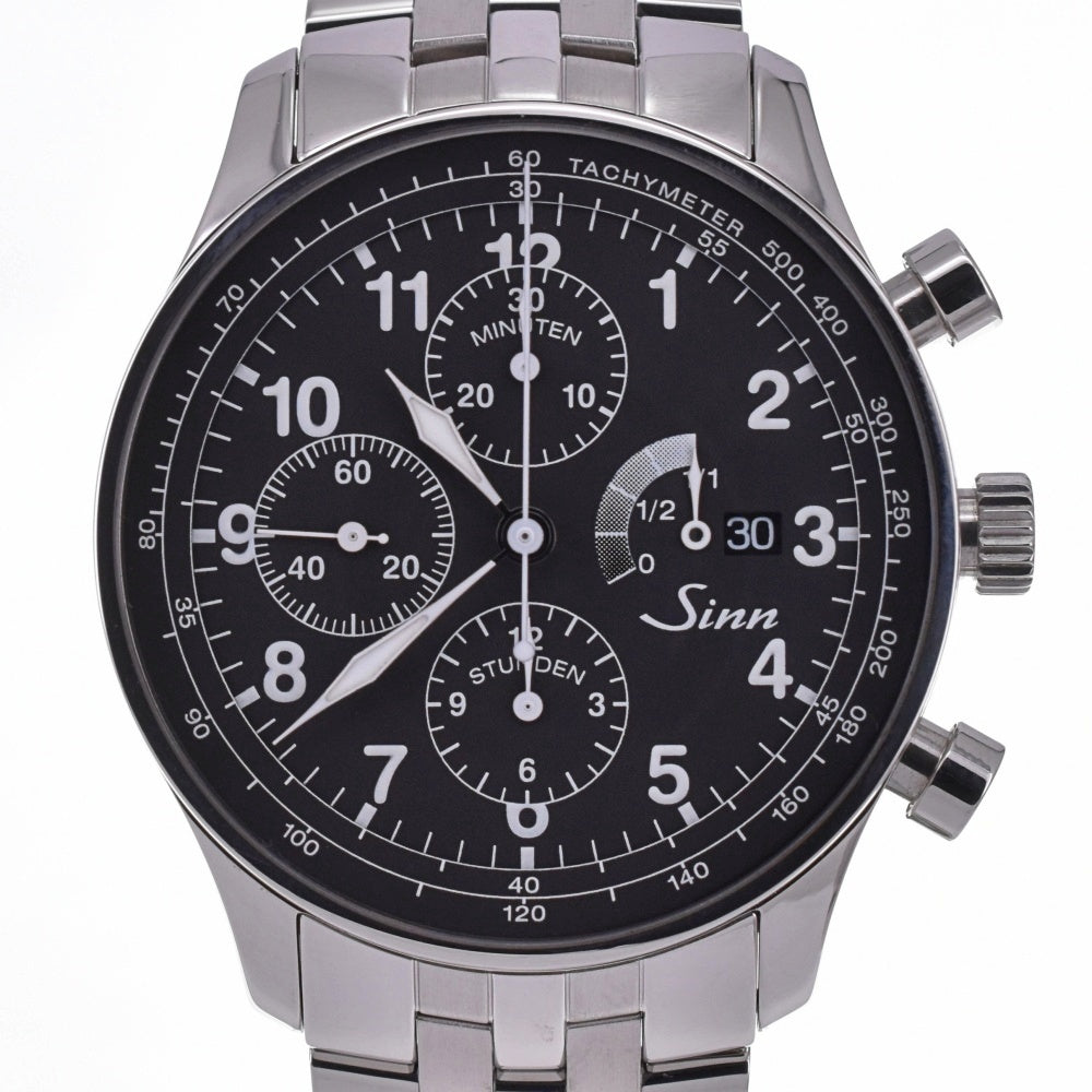with paper Sinn Model 956 956 Chronograph Power Reserve Date black Dia ...