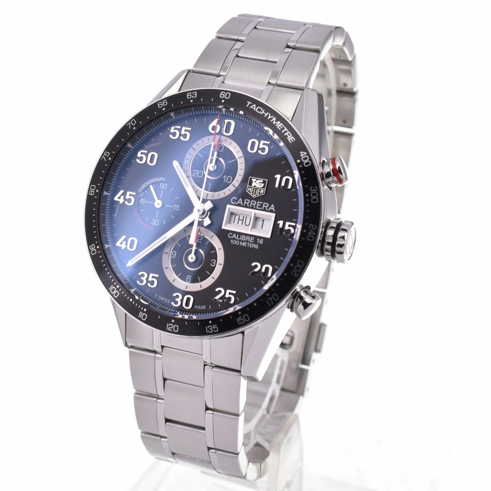 with paper TAG HEUER Carrera CV2A10.BA0796 Chronograph day date black ...